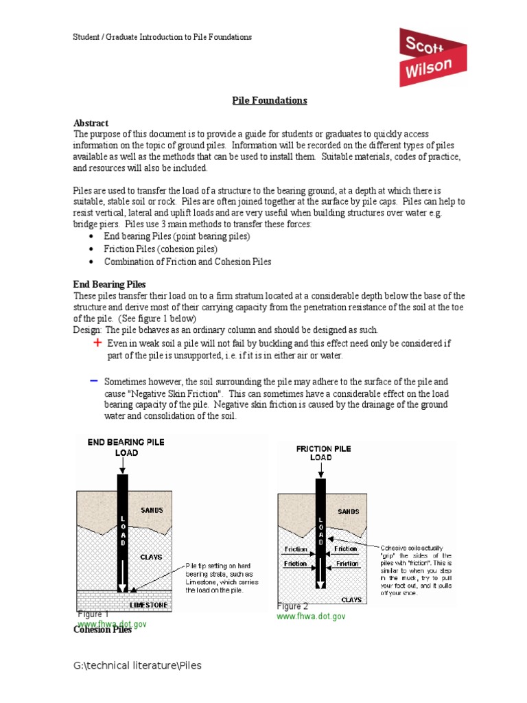 Introduction To Pile Foundations | PDF | Deep Foundation | Civil ...