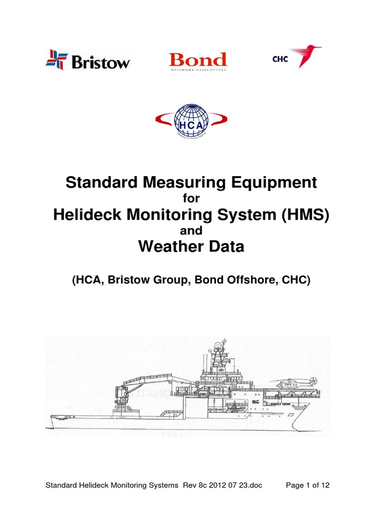 Standard Equipment and Measurement Requirements for Helideck Monitoring ...