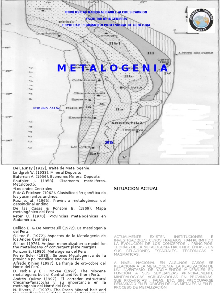 Tratado de La Metalogenia | PDF | Geología | Minerales