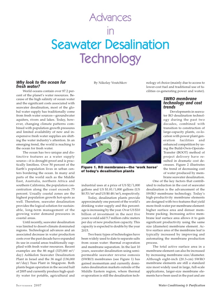 Sea Water Desalination | PDF | Desalination | Water Resources