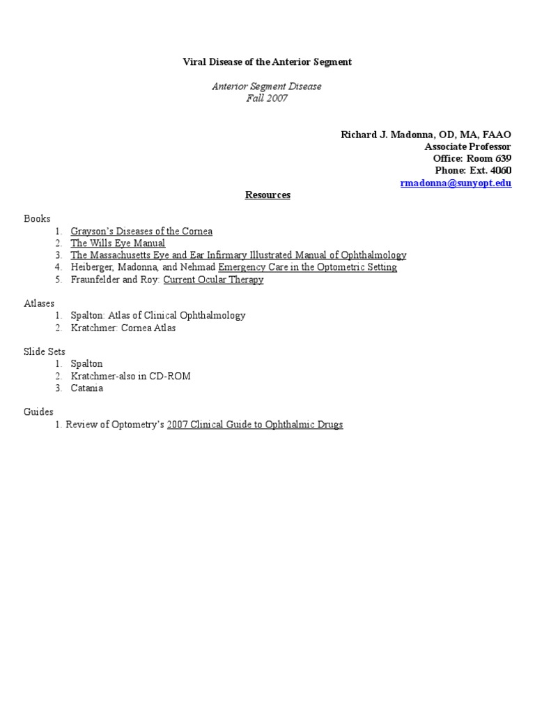 Viral Disease Handout 2007 | Download Free PDF | Herpes Simplex ...