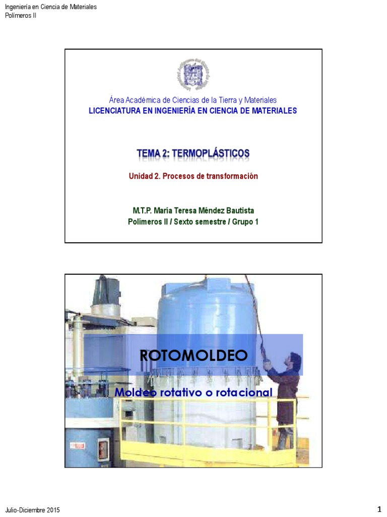 Procesos de Rotomoldeo de Polímeros | PDF | El plastico | Polímeros