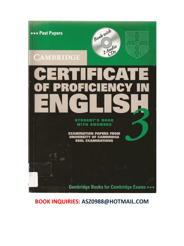 Cambridge Proficiency Book Inquiry | PDF