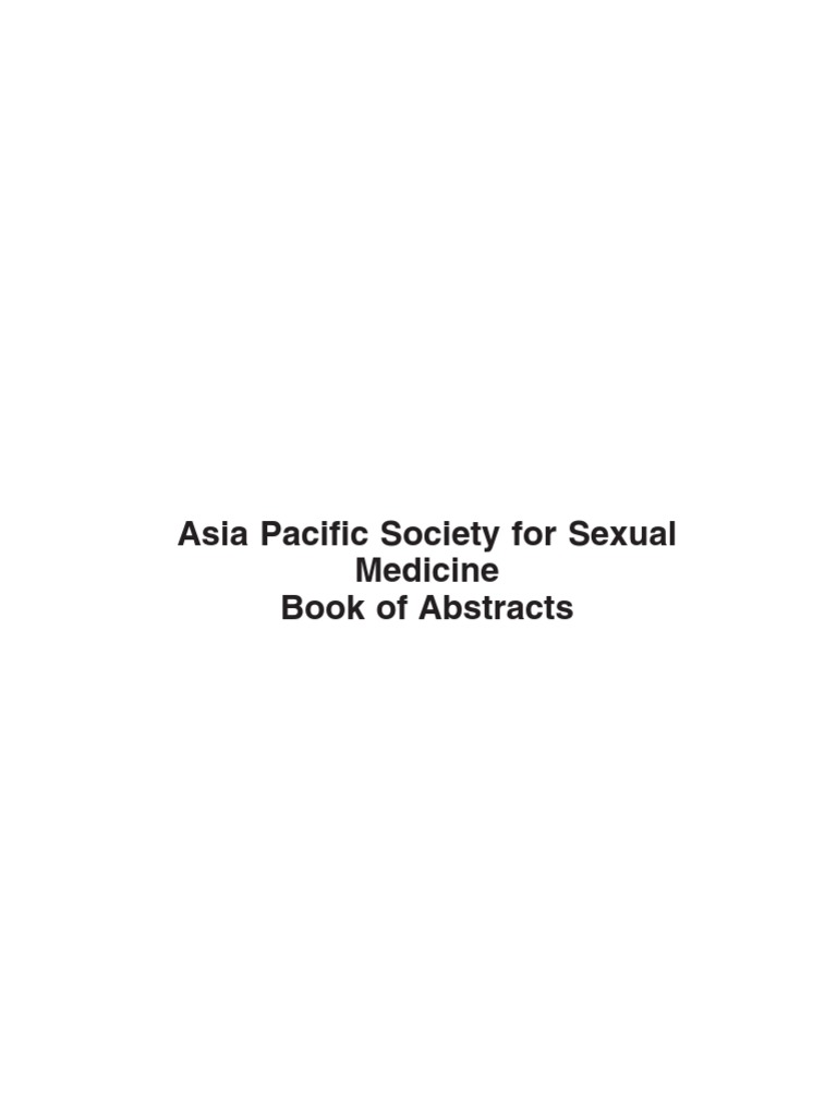Book of Abstracts - Asia Pacific Society For Sexual Medicine | PDF ...