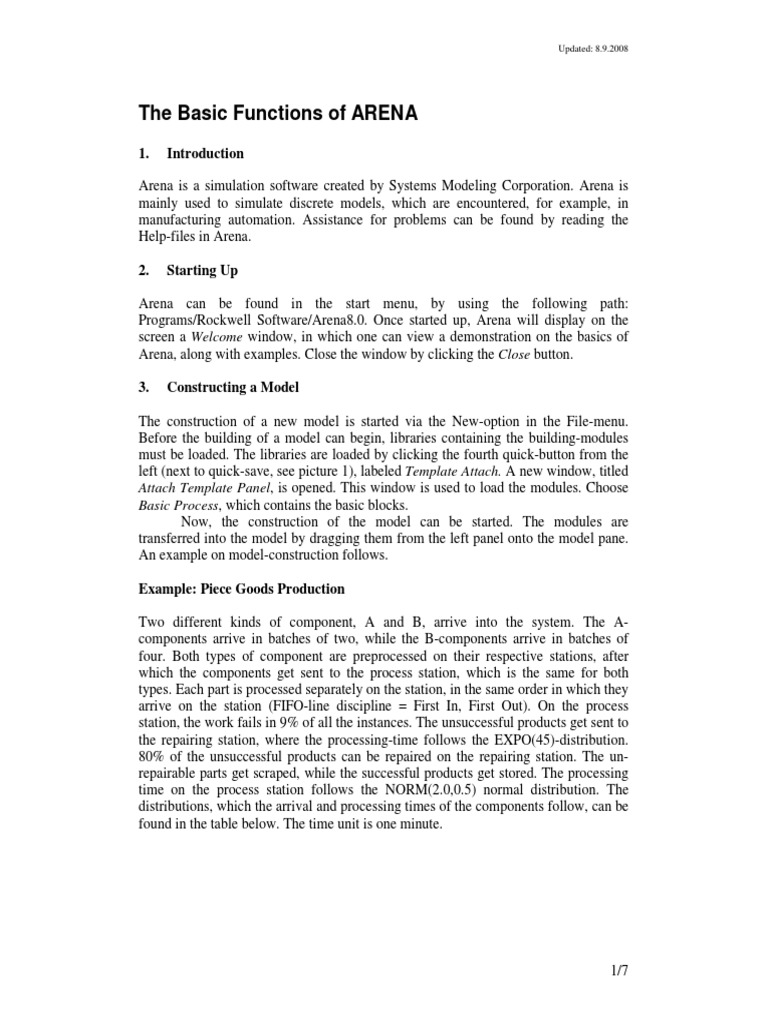 Arena Demo 1 Pdf Pdf Simulation Probability Distribution