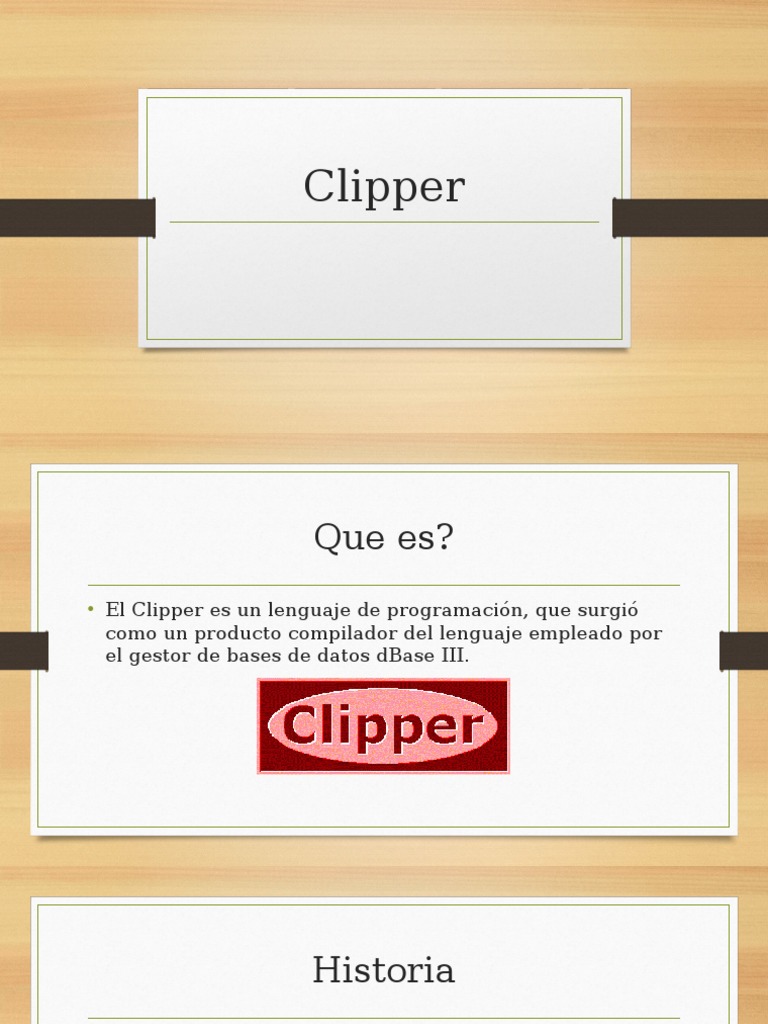 Una introducción al lenguaje de programación Clipper: historia ...