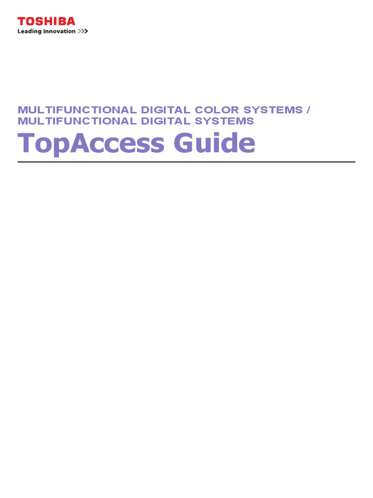 TopAccess Guide EN PDF | PDF | Computer Network | Microsoft Windows