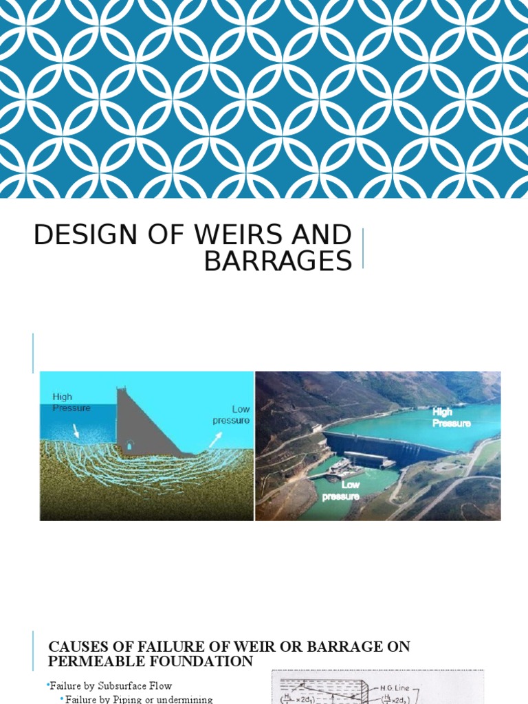 Design of Weirs and Barrages | PDF | Soil Mechanics | Chemical Engineering