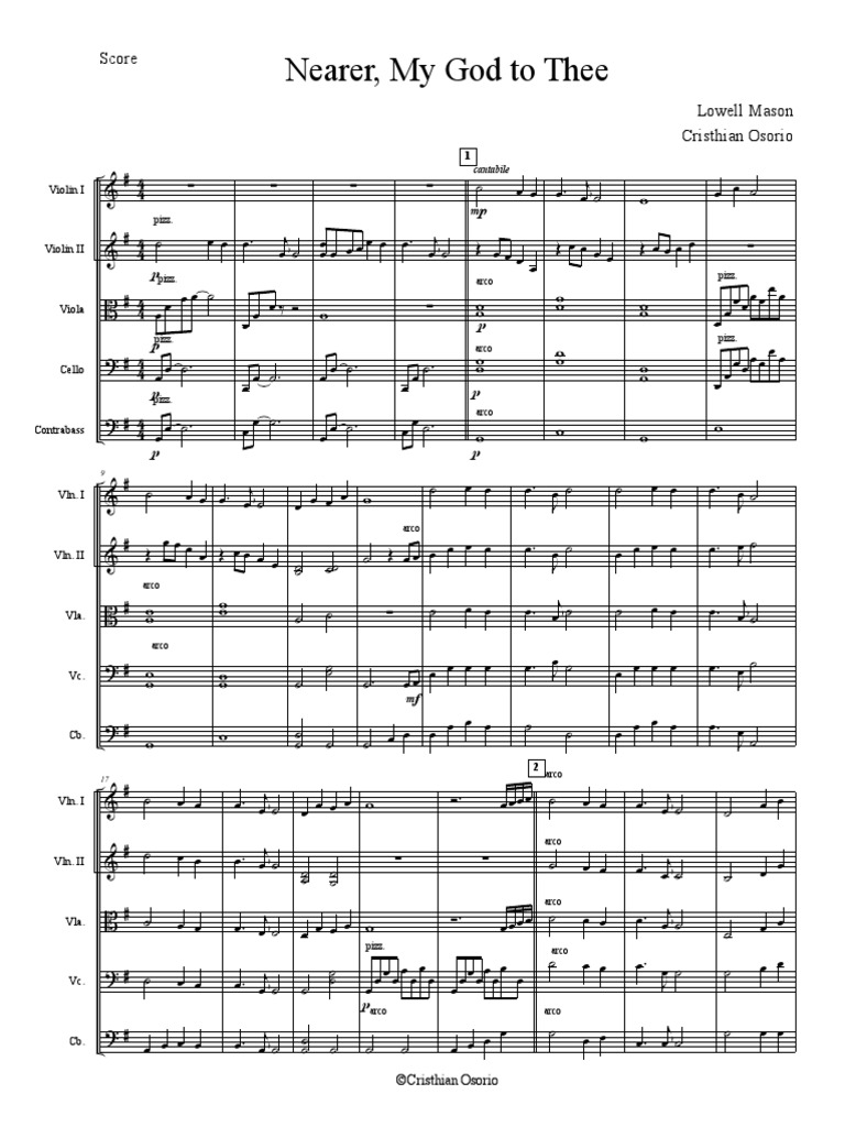 Nearer, My God To Thee - Score | PDF