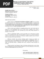 Demand Letter Format - Tagalog | PDF