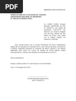 Modelo Carta de Solicitud de Reintegro | PDF