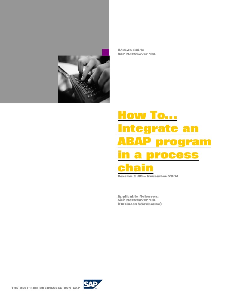 Abap Program in Process Chain | PDF | Ibm Db2 | Parameter (Computer Programming)