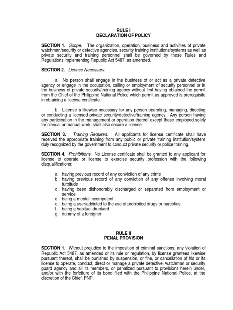 Philippines Rules and Regulations On The Implementation of The 1969 Act ...