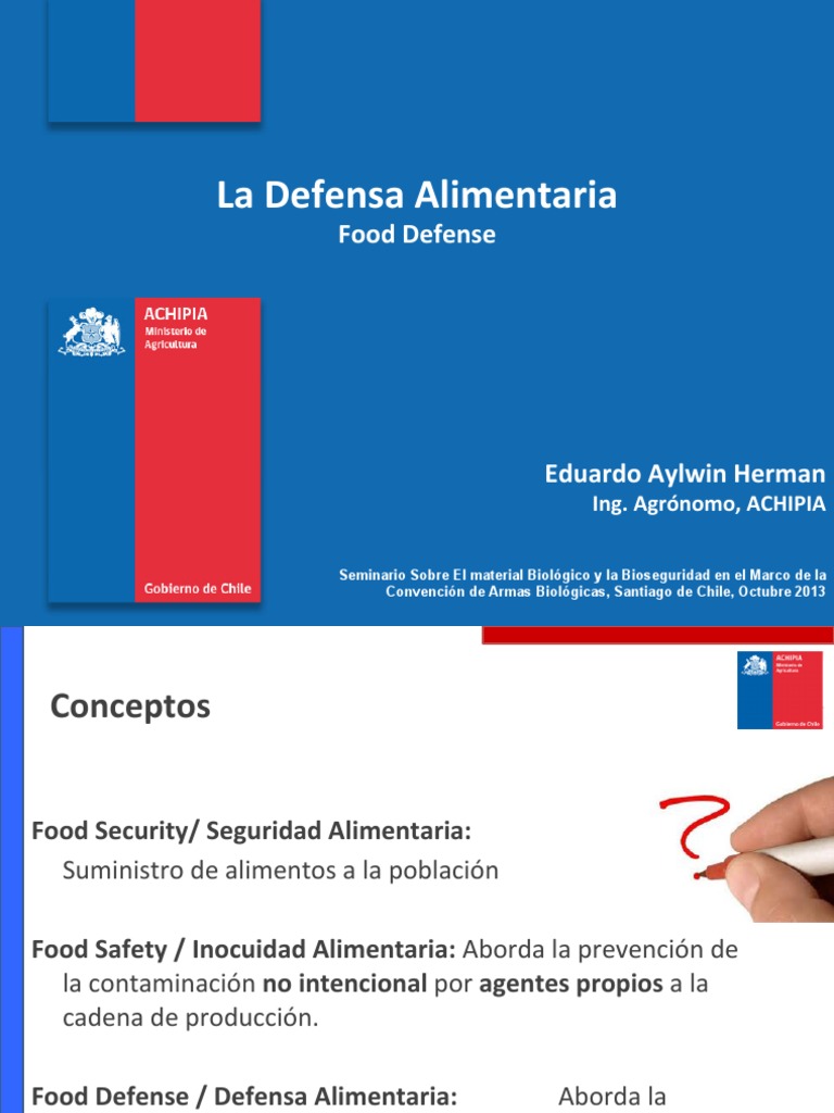 Defensa Alimentaria y Bioseguridad | PDF | Vulnerabilidad | Alimentos