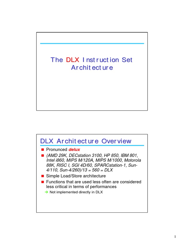DLX Info | PDF | Instruction Set | String (Computer Science)