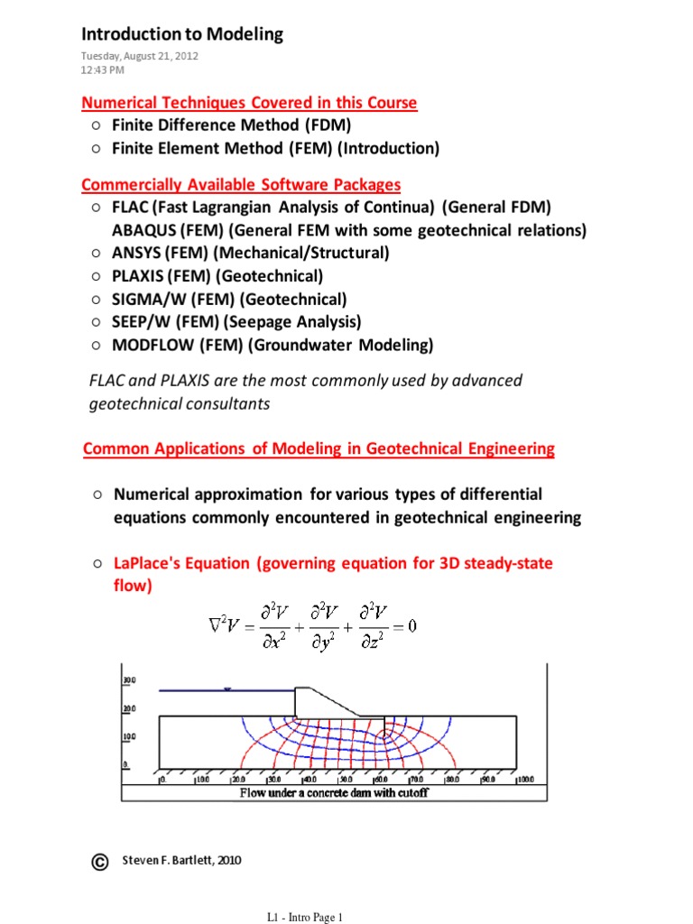 Introduction To Modeling Pdf Finite Element Method Geotechnical Engineering
