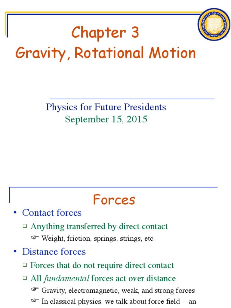 Ch3 Gravity in Physics and Technology For Future Presidents | Download ...