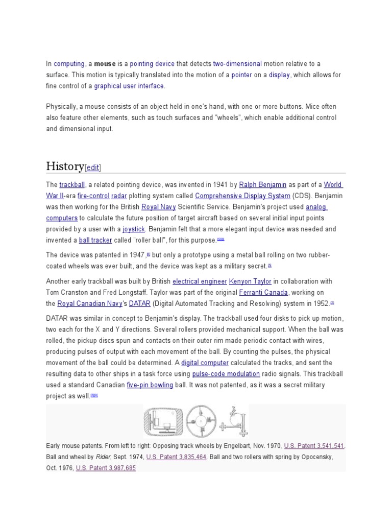 Mouse | PDF | Human–Computer Interaction | Computing