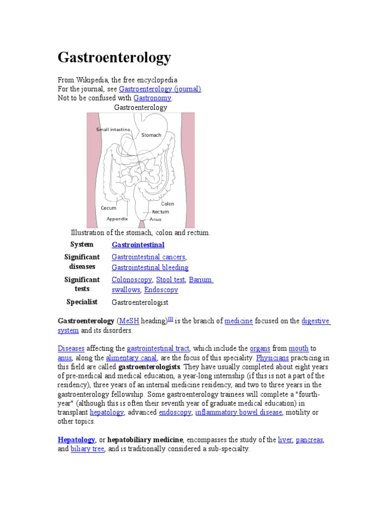 Gastroenterology Pdf Gastroenterology Health Sciences