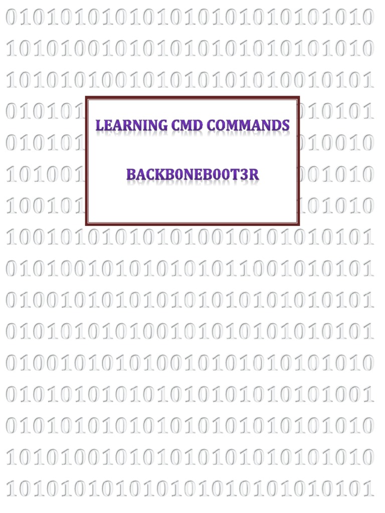 Learning CMD Commands | PDF | Windows Registry | Computer Architecture