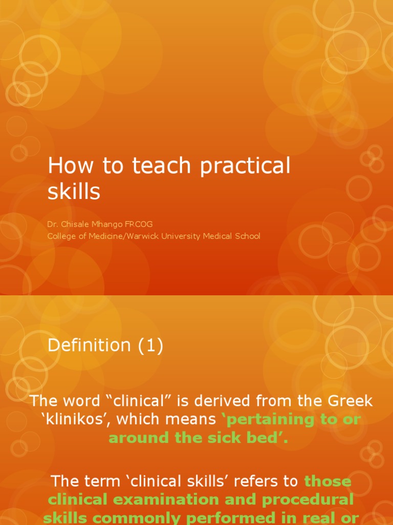 Teaching Practical Skills Effectively | PDF | Simulation | Learning Styles
