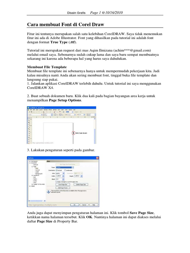 Cara Membuat Font Di Corel Draw | PDF