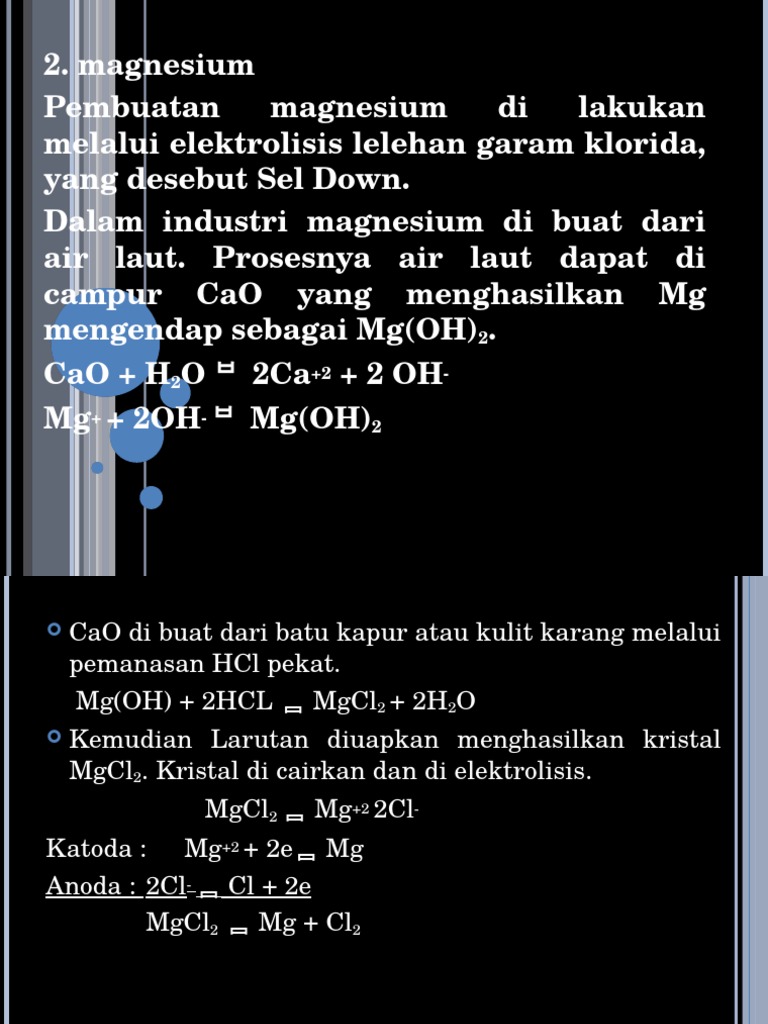 Karakteristik Logam Magnesium | PDF
