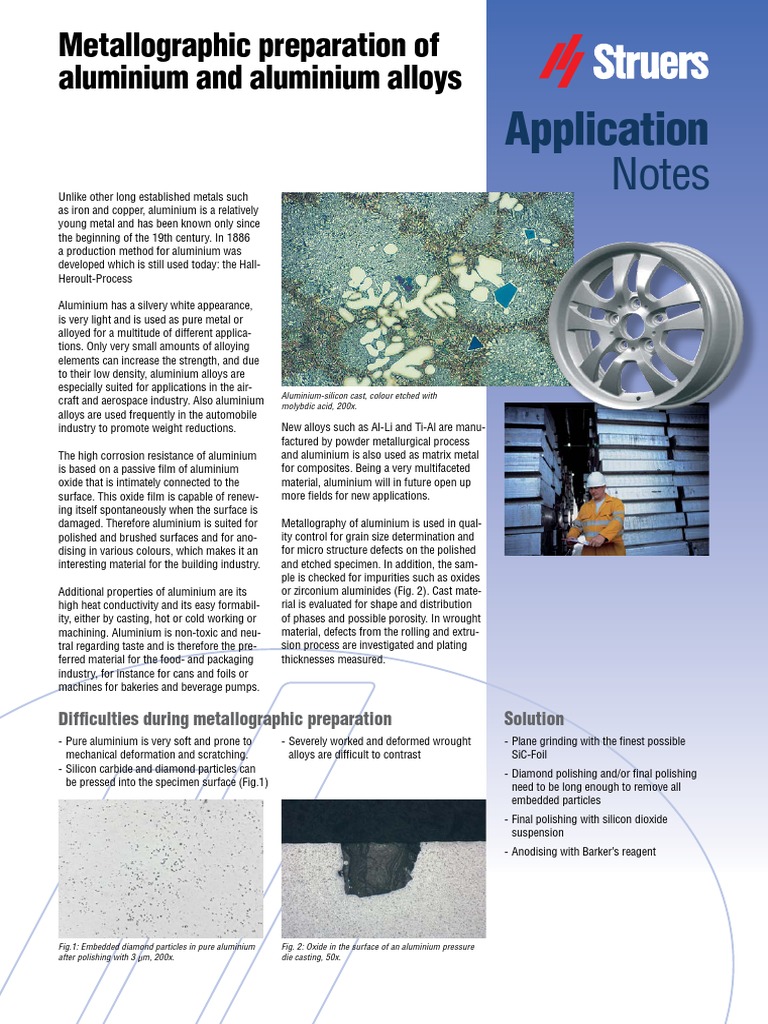 Metallographic Preparation of Aluminum and Aluminum Alloys | PDF ...