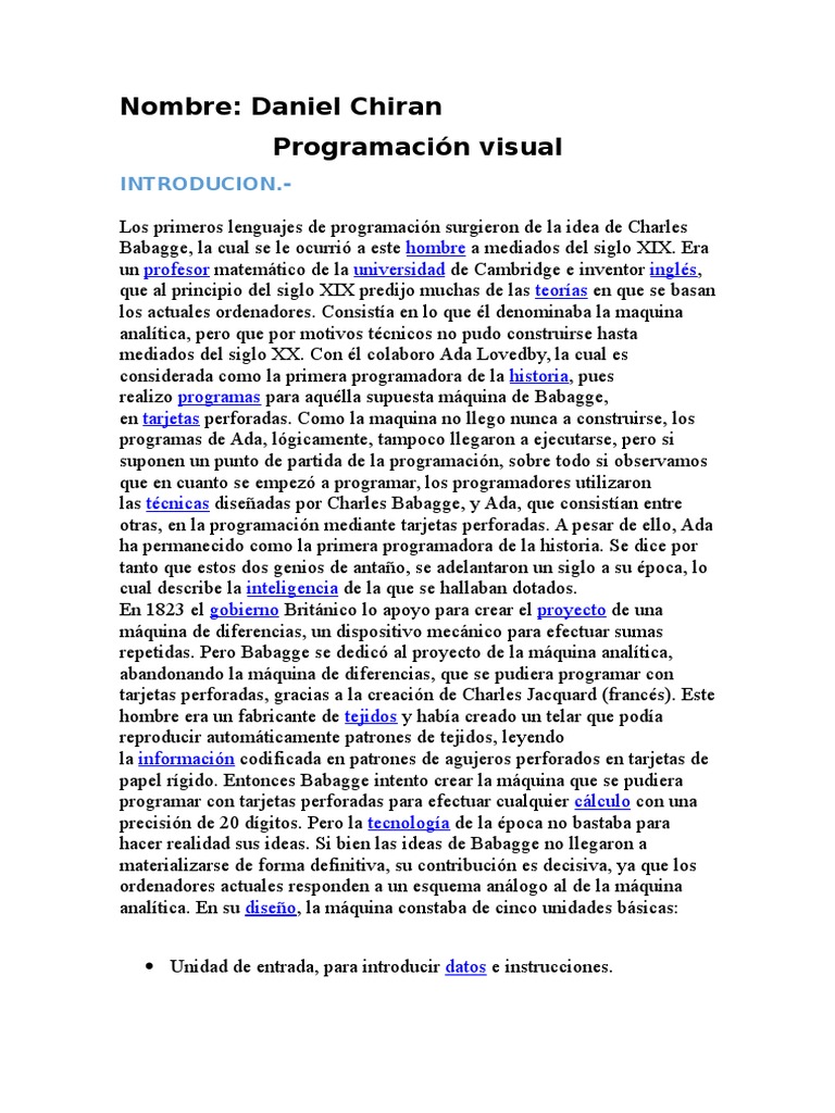 Principios de La Programación Visual | PDF | Lenguaje de programación ...