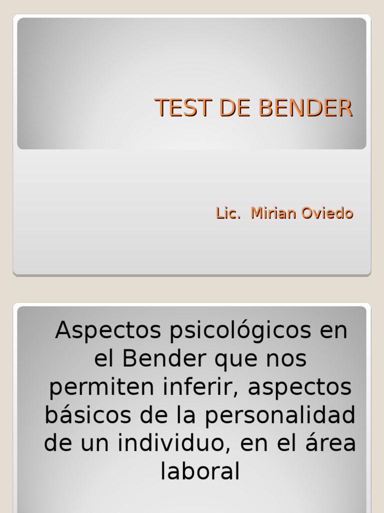 Test de Bender: Evaluación Psicológica | PDF | Esquizofrenia | Las ...