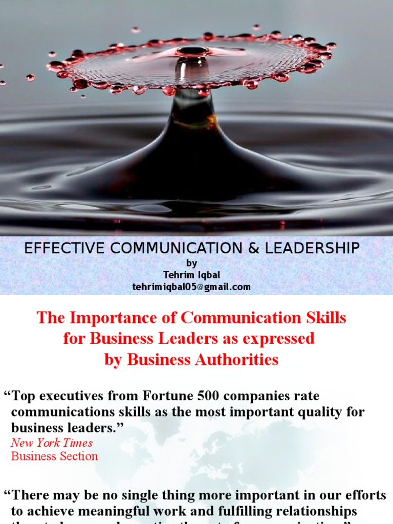 Effective Communication and Leadership | PDF | Communication | Information