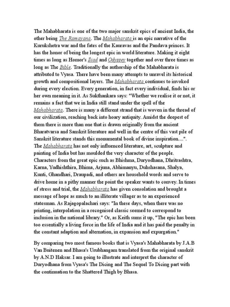 Mahabharata | PDF | Mahabharata | Vaishnava Texts