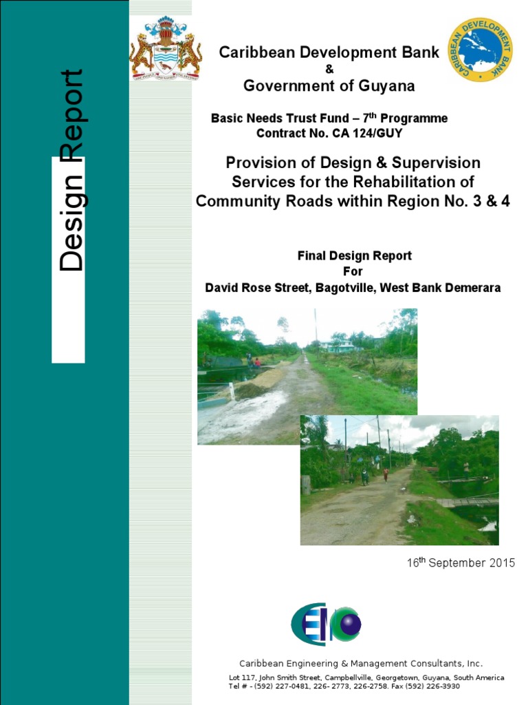 David Rose Final Design Report | PDF | Road Surface | Road