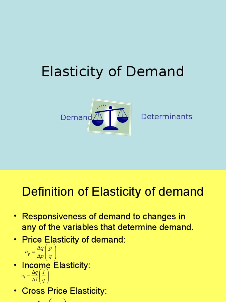 Elasticity of Demand 1 | PDF | Price Elasticity Of Demand | Demand