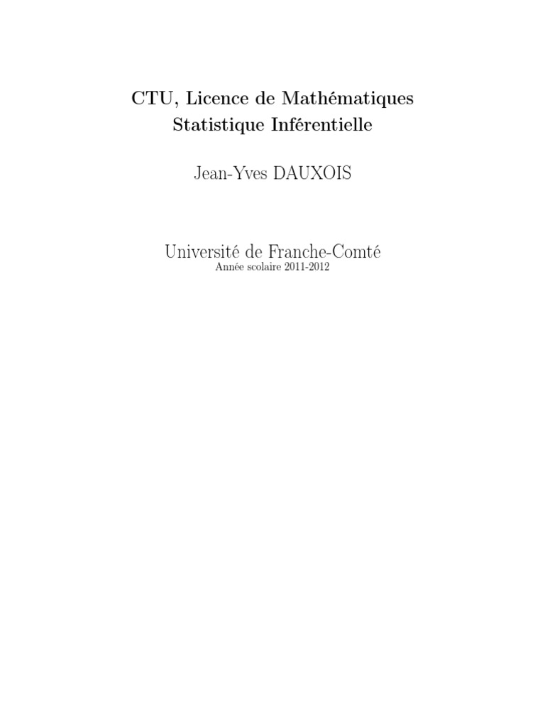 Cours Stat Inf | PDF