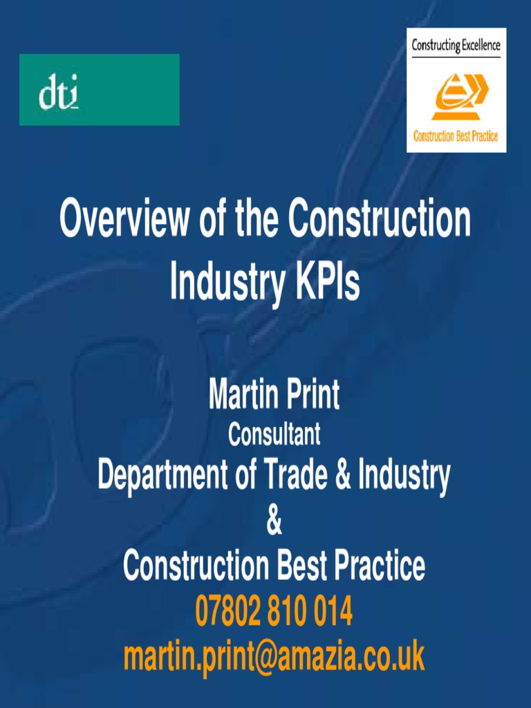 Construction Industry KPI Overview | PDF | Performance Indicator ...