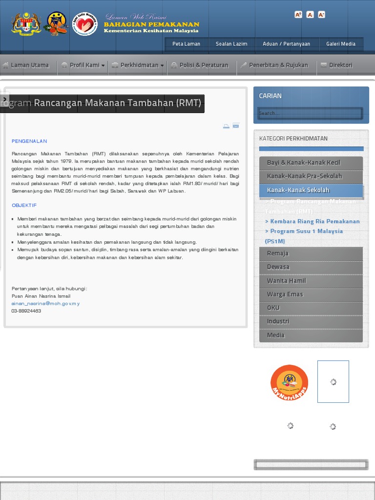 Program Rancangan Makanan Tambahan (RMT) | PDF