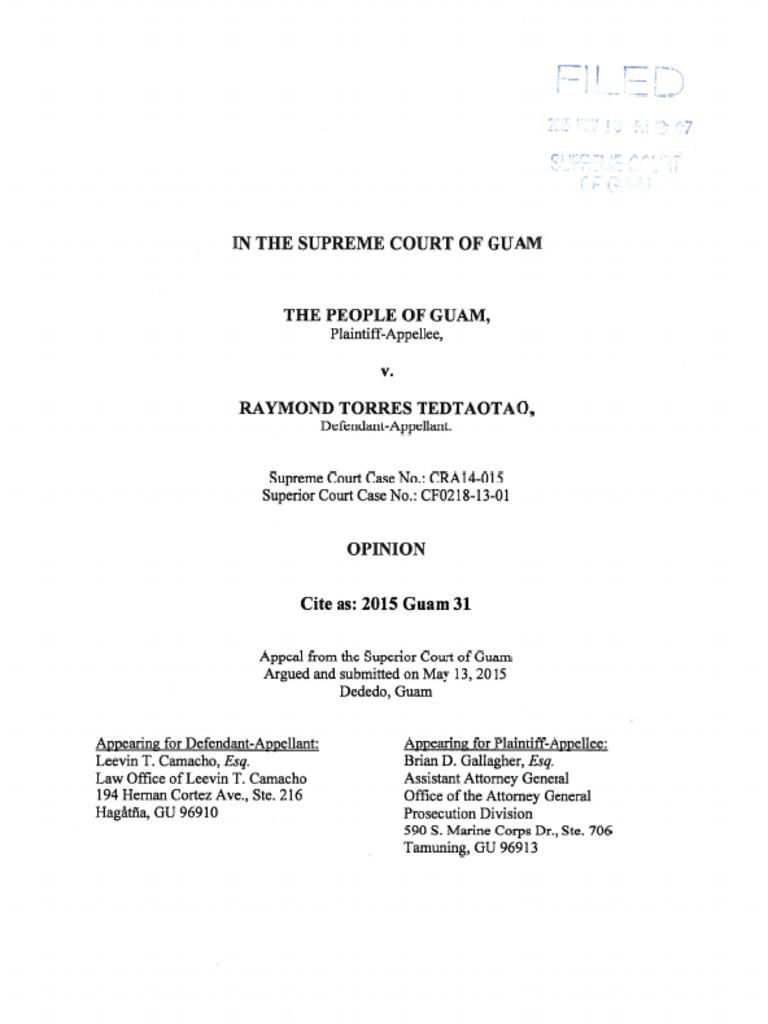 In The Supreme Court of Guam: 194 Hernan Cortez Ave., Ste. 216 | PDF ...