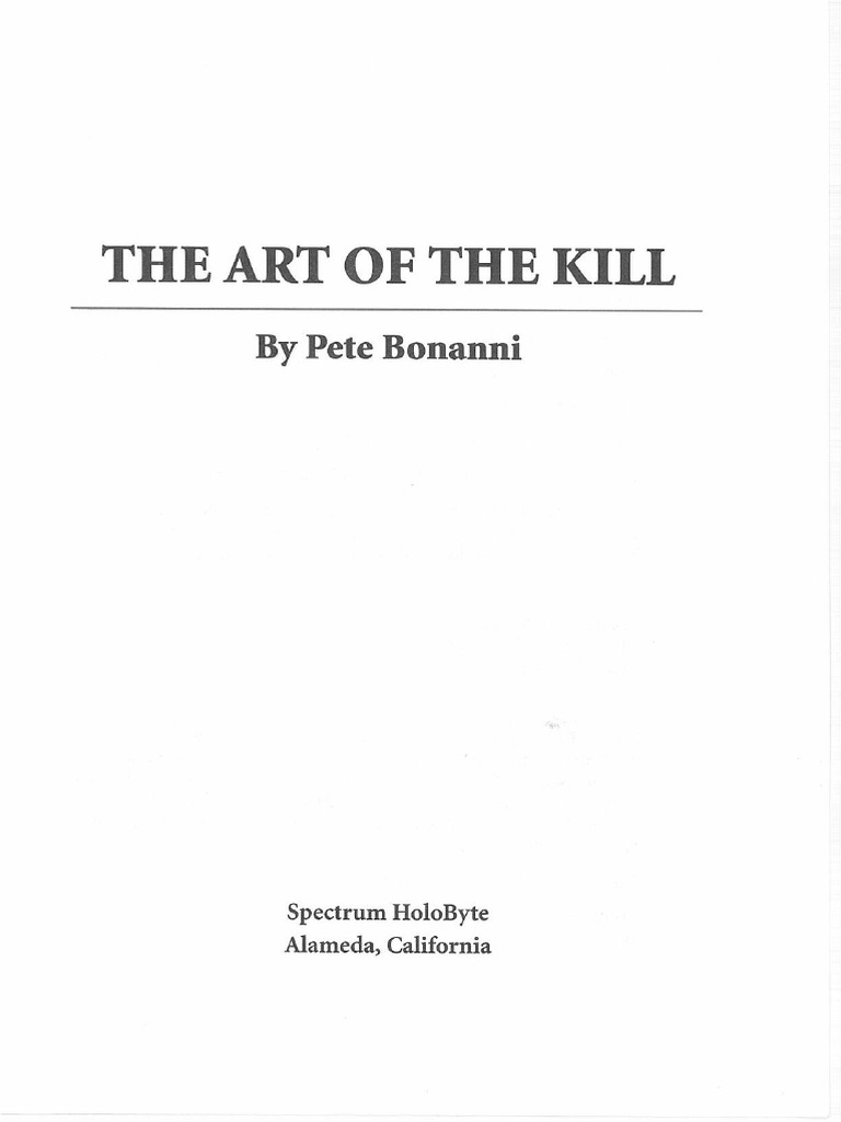 Pete Bonanni - The Art of The Kill | PDF