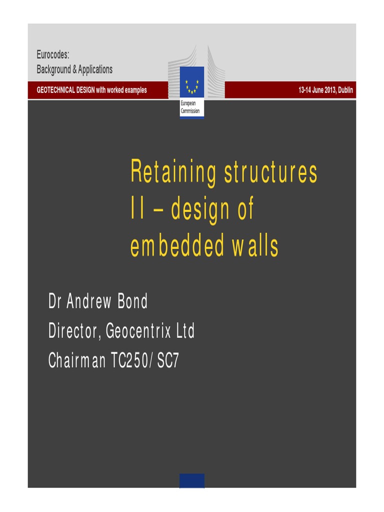 07 Bond Design Embedded Walls | PDF | Geotechnical Engineering | Deep ...