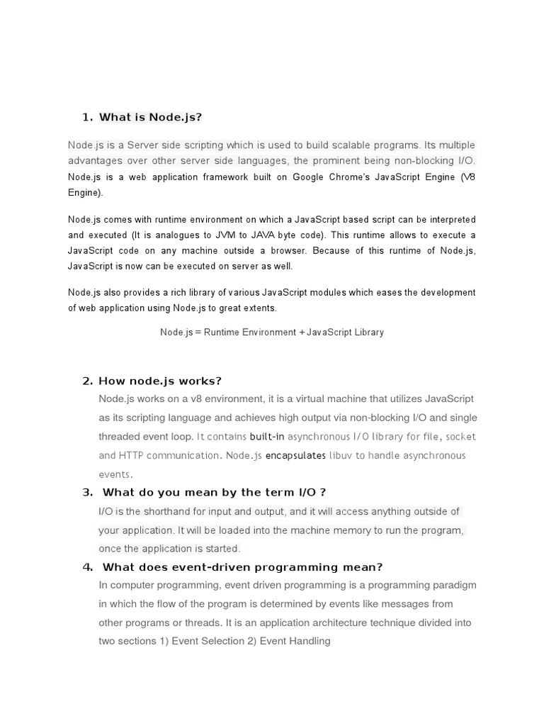 What Is Node | PDF | Java Script | Software Development