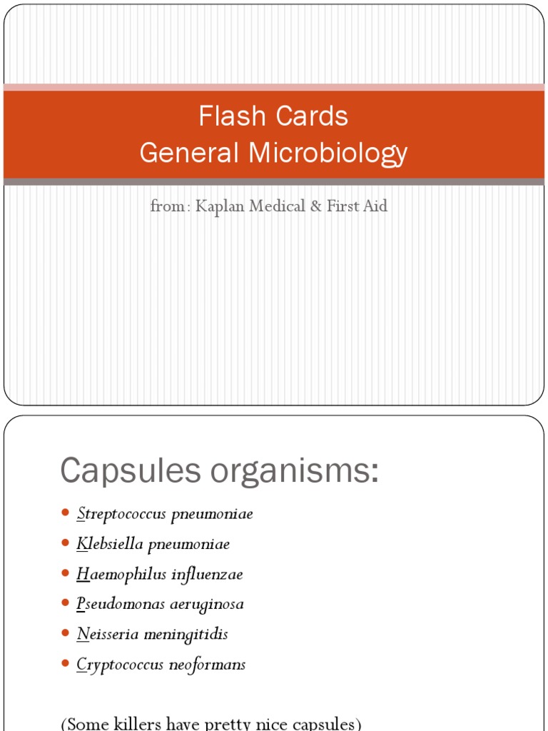 Microbiology Flash Cards on Bacterial Growth, Staining, and Culture ...