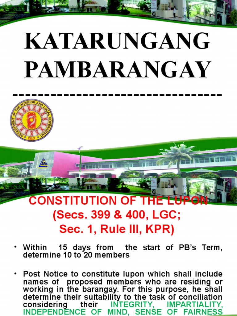 Katarungang Pambarangay