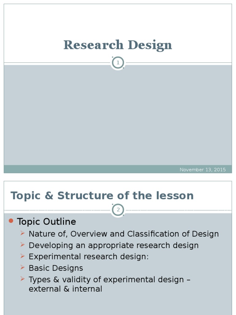 Research Design | PDF | Experiment | Research Design