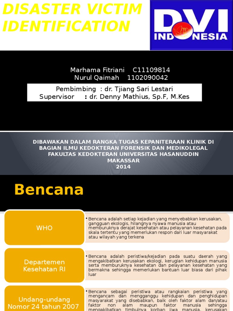 Disaster Victim Identification | PDF