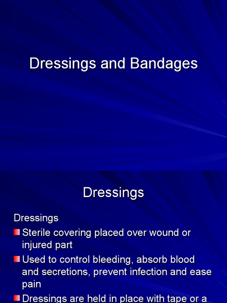 Guide to Dressings and Bandages | PDF | First Aid