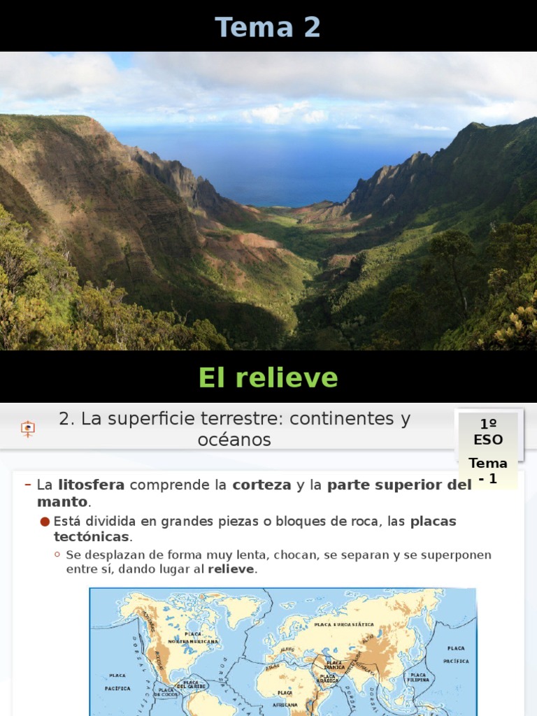 Tema 2 El Relieve | PDF | Río | lago