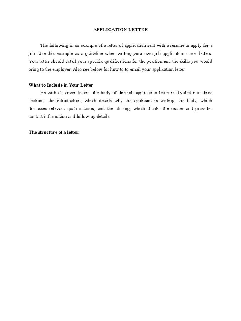 Application Letter | Download Free PDF | Résumé | Cognition