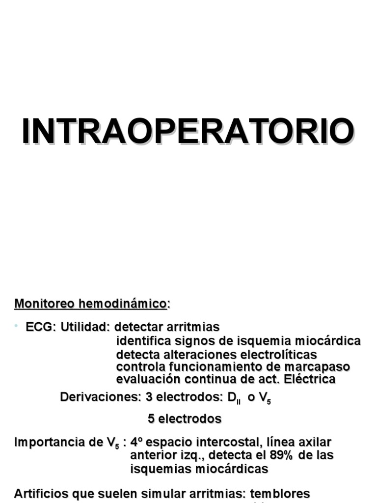 Clase 4 Intraoperatorio | PDF | Reanimación cardiopulmonar ...