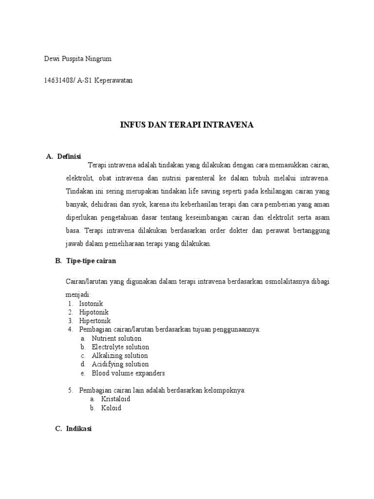 Terapi Intravena | PDF